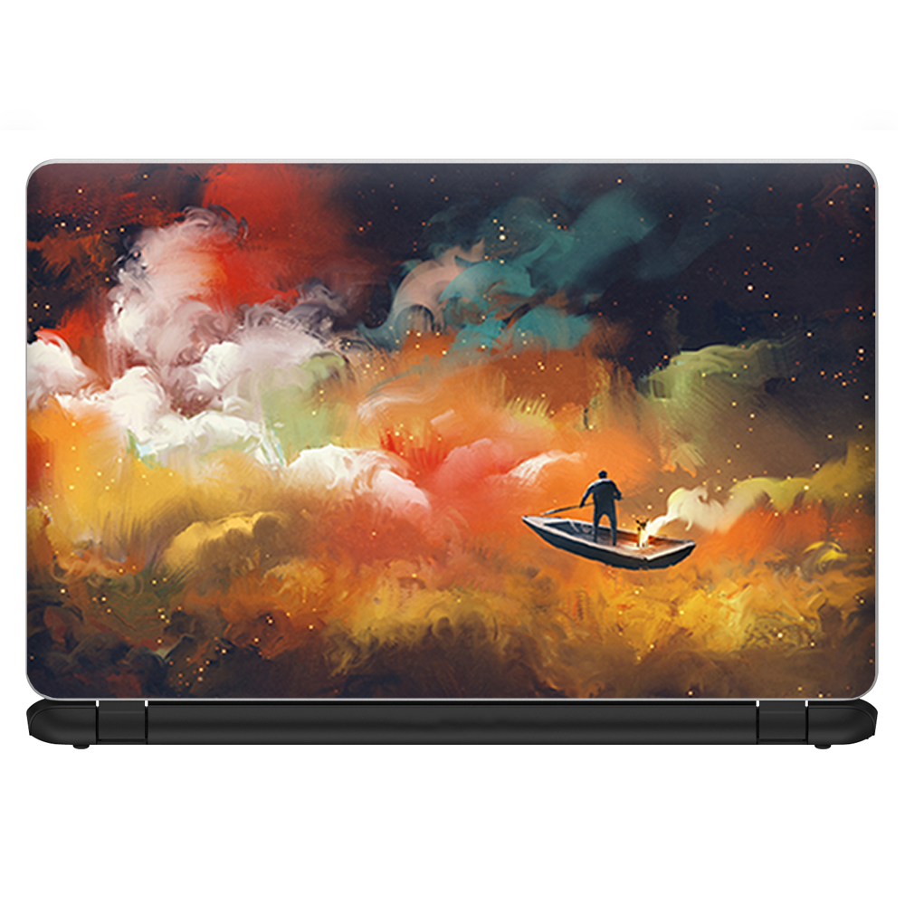 Universal Laptop Skins wrap for 15" - orange red blue galaxy boat | eBay
