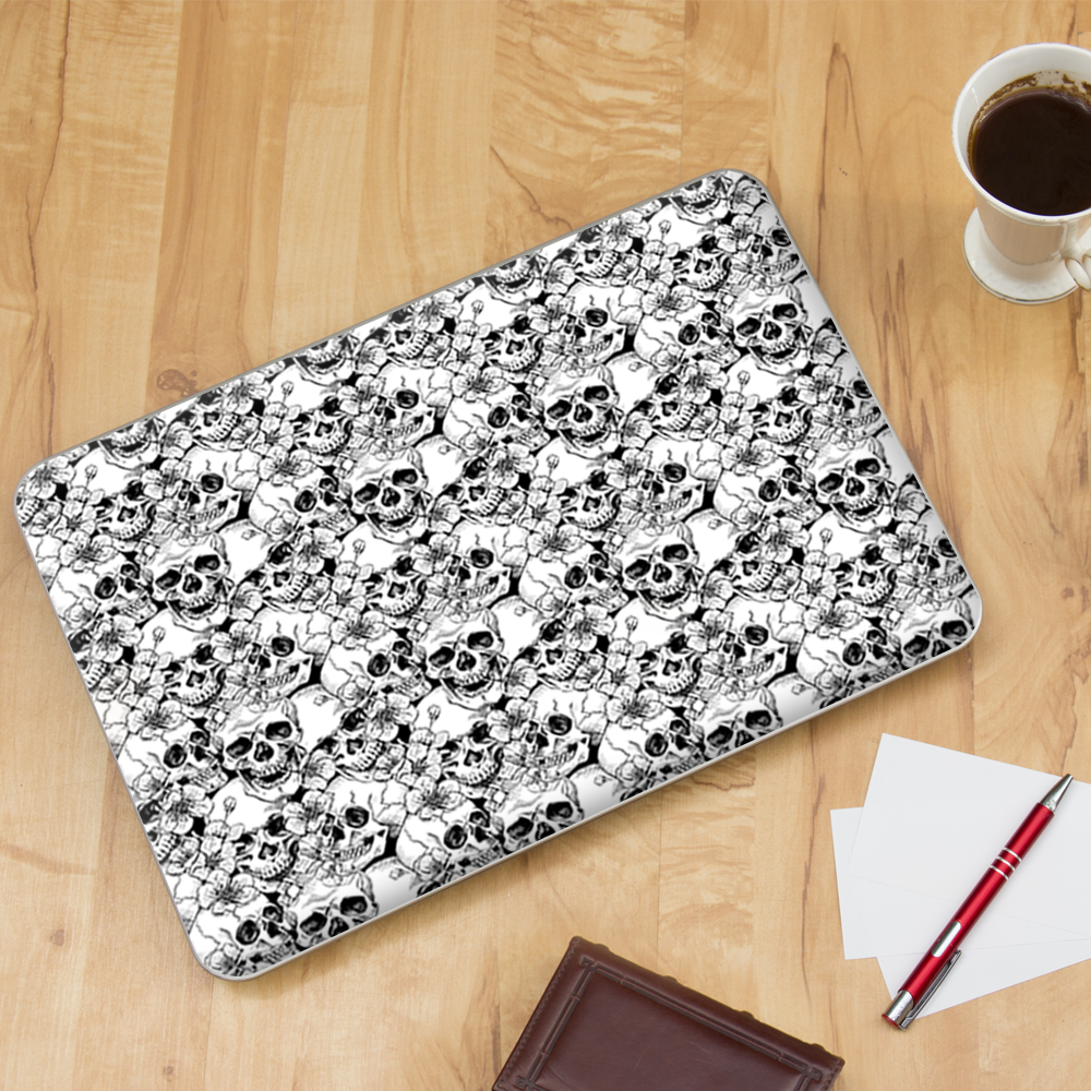 Universal Laptop Skins wrap for 15" - black n white skulls | eBay