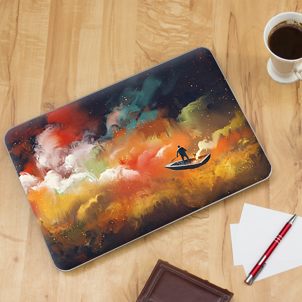 Universal Laptop Skins wrap for 15" - orange red blue galaxy boat | eBay