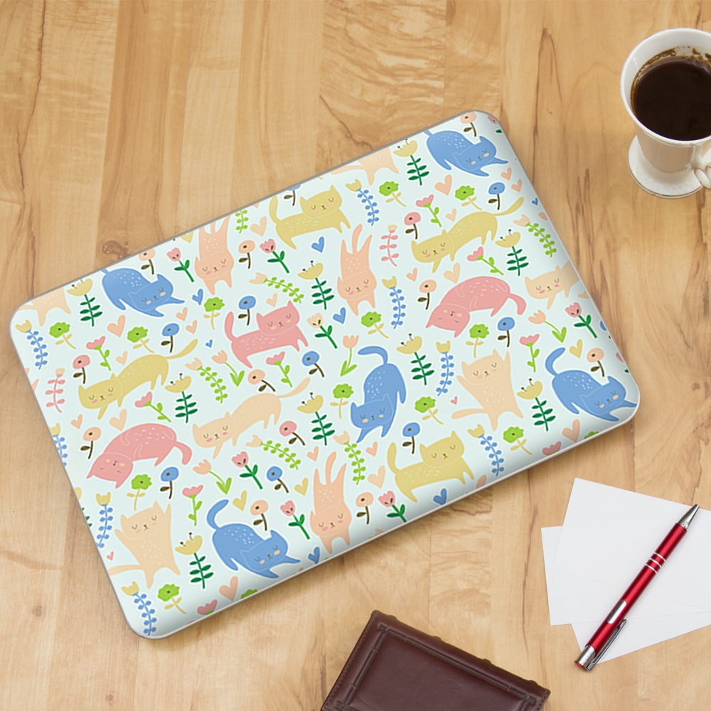 Universal Laptop Skins wrap for 15" - cats kittens playful flowers | eBay