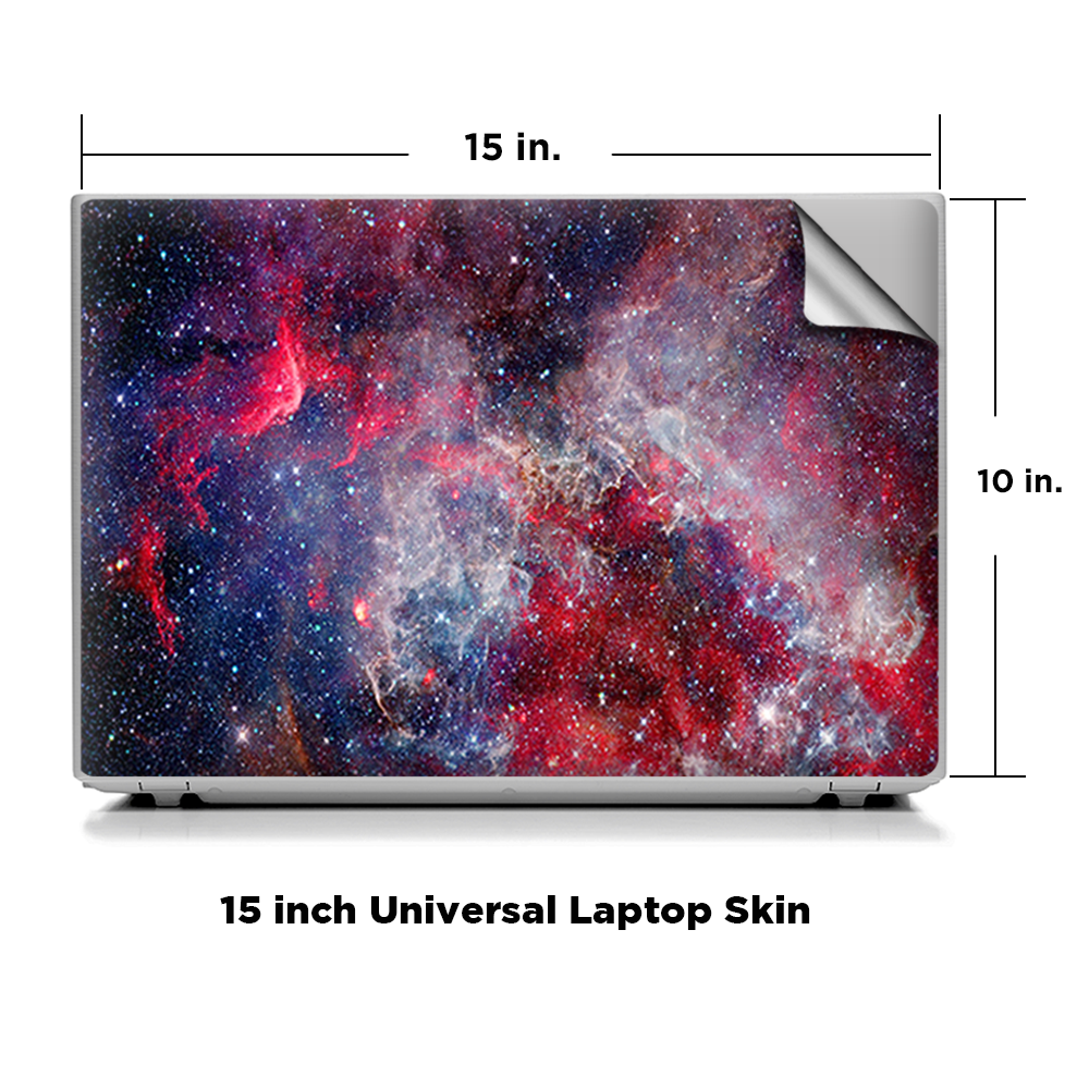 Universal Laptop Skins wrap for 15" - red pink blue galaxy cosmic | eBay